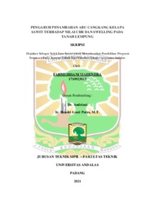 PENGARUH PENAMBAHAN ABU CANGKANG KELAPA SAWIT TERHADAP NILAI CBR DAN SWELLING PADA TANAH LEMPUNG ...